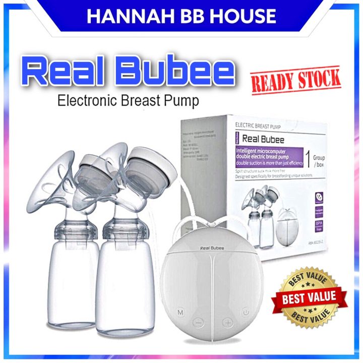 Original Real Bubee Breast Pump Breast Feeding Double Sided Electric ...