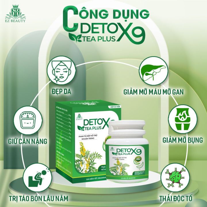 ( Mẫu mới) Detox Tea X9 Detox9 Plus - hỗ trợ giữ dáng hiệu quả, đẹp da ...