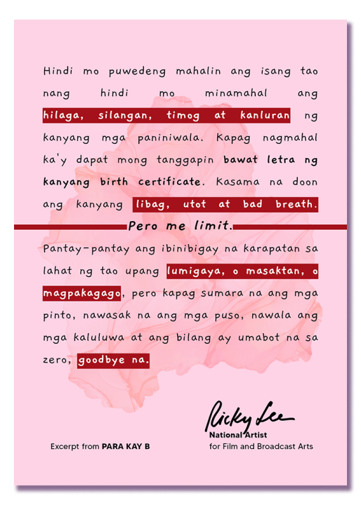 Ricky Lee Postcard - Para Kay B 2 | Lazada PH