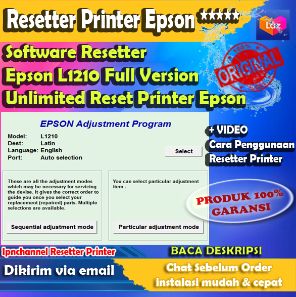 Resetter Epson L1210 Full Version Unlimited Reset Printer Epson | Lazada Indonesia