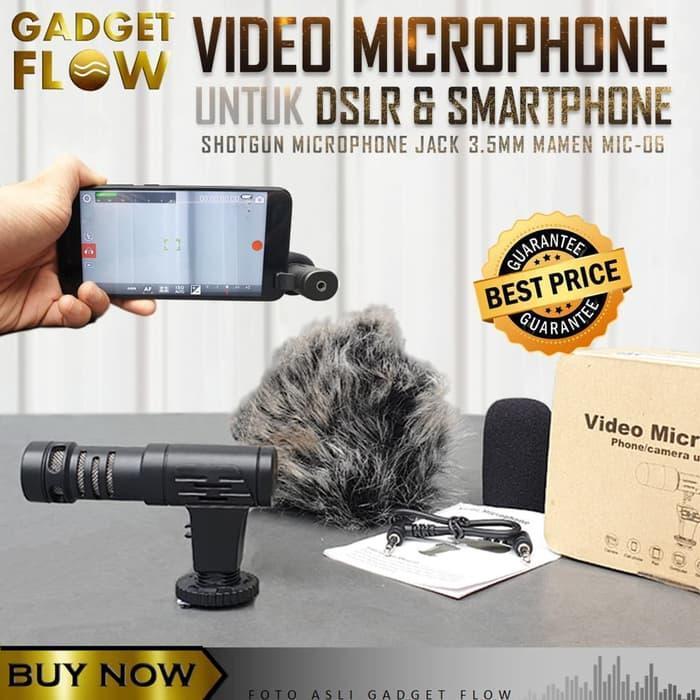 Mic Microphone Video Shotgun Smartphone & Kamera DSLR VLOG MAMEN 06 | Lazada Indonesia