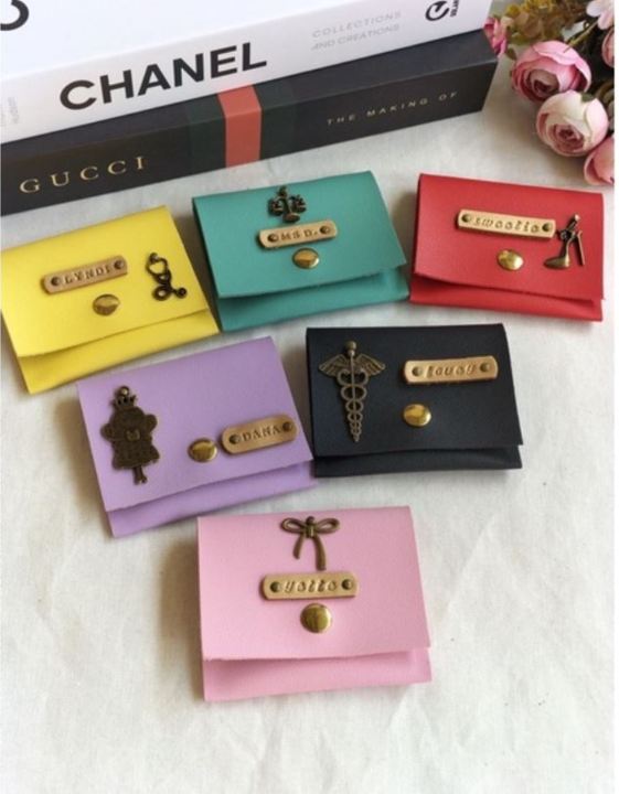 Personalized Leather Coin Purse with 1 name and charm included for ...