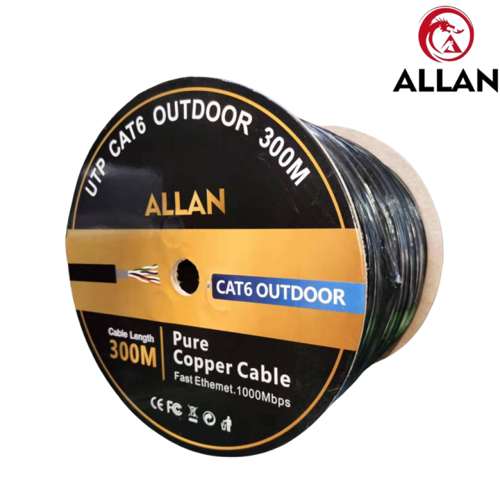Allan UTP CAT6 CABLE OUTDOOR PURE COPPER NETWORK CABLE LAN CABLE ...