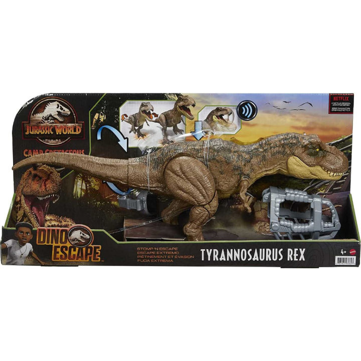 Jurassic World Camp Cretaceous Dinosaur Toy, Stomp 'N Escape ...