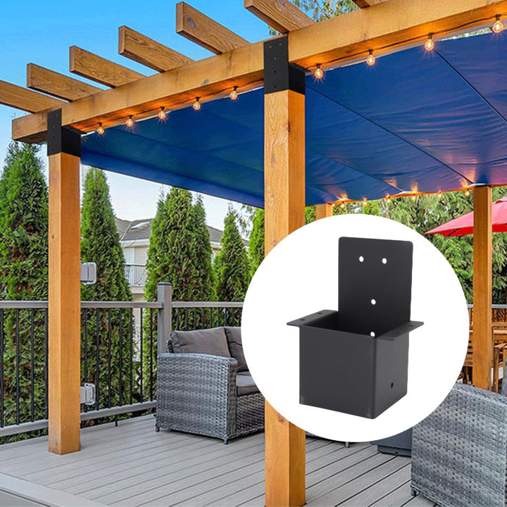 Pergola Connector High Strength Pergola Post Top Rafter Bracket Carbon ...