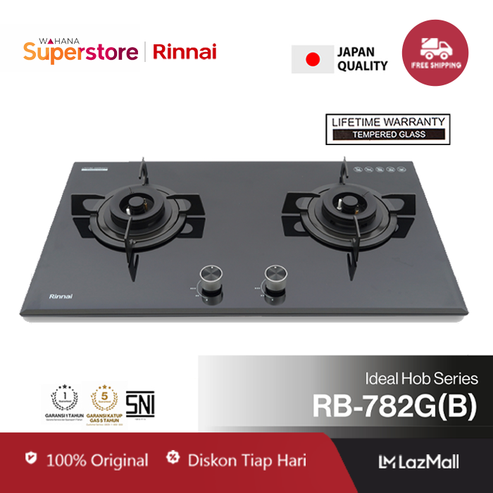 Rinnai Kompor Tanam 2 Tungku - RB-782G(B) | Lazada Indonesia
