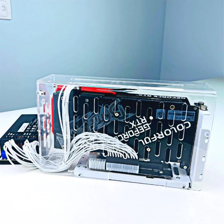 WQREY eGPU Laptop External Graphics Card Metal Bracket Base + Acrylic ...