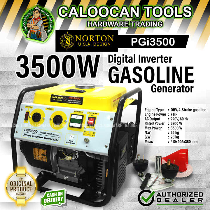 NORTON 3.5kva 3500w 4-Stroke Smart Digital Inverter Gasoline Generator ...