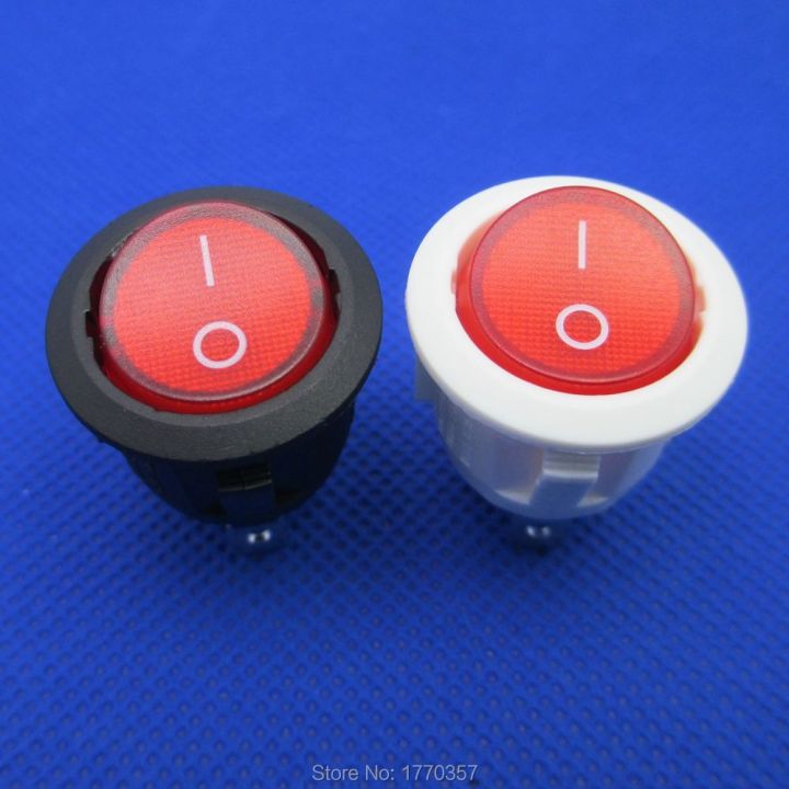 5 pcs KCD5 mini round rocker switch 2 Position 3 pins ON-OFF 13A 250VAC ...