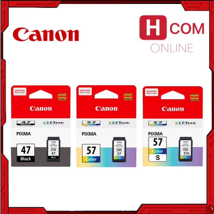 CANON PG-47 BLACK CL-57 COLOR CL-57S COLOR E400/410/460/470/E480 [100% ...