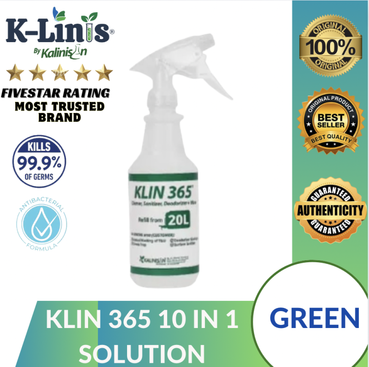 Klin 365 10 in 1 Solution Spray Bottle GREEN | Lazada PH