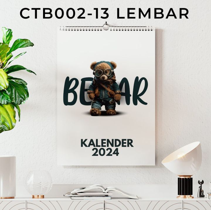 kalender dinding spiral 2024 unik lucu ukuran A3 Isi 13 lembar tema ...