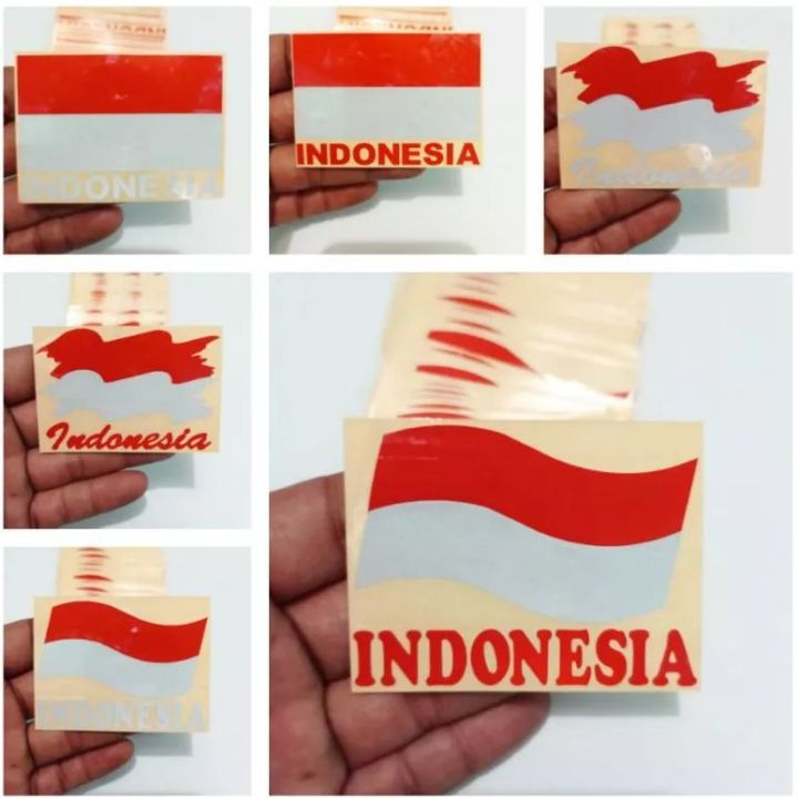 Stiker Bendera Indonesia Merah 17 Agustus Nkri Putih cutting Variasi ...