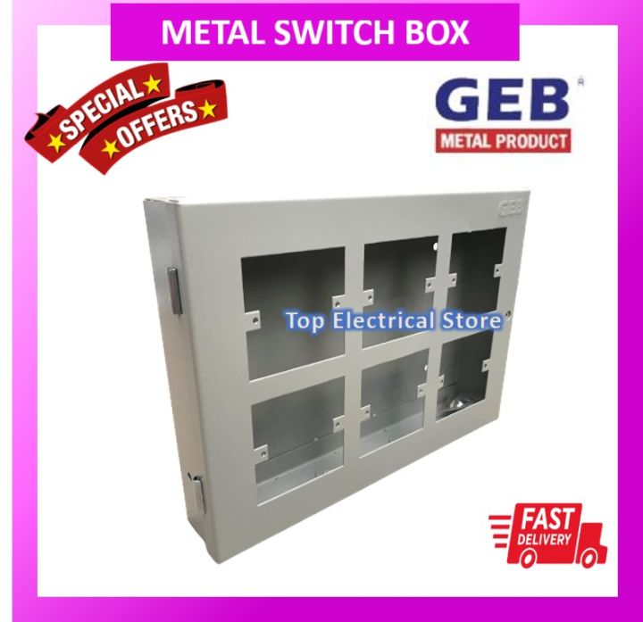 GEB SWITCHES METAL BOX 6S ELECTRICAL CLAD BOARD KOTAK SUIS ELEKTRIK ...