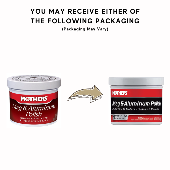 Mothers Mag & Aluminum Metal Polish, 5 oz. / 141g PACKAGING MAY VARY ...