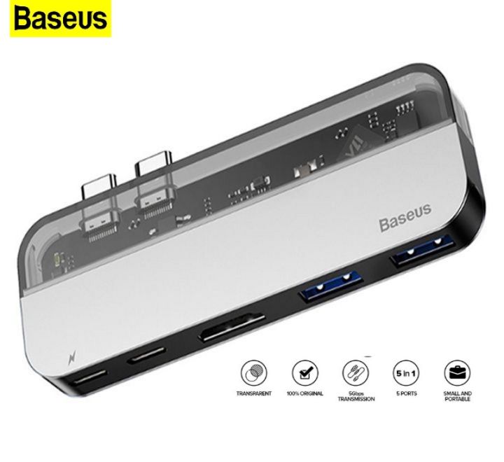 Baseus Original Transparent Series Dual Type-C Multifunctional Hub ...