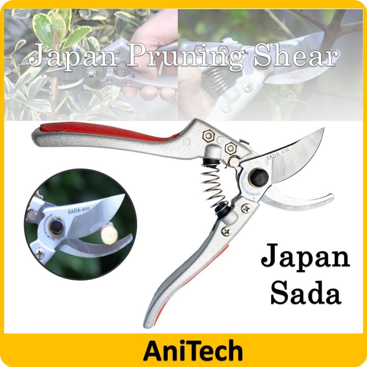 JAPAN SADA Power Metal Hand Ratchet Pruner Pruning Shears with Safety ...