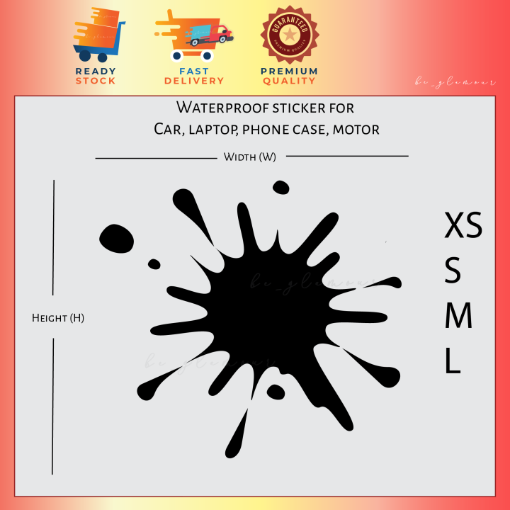 [FREE GIFT] Water SPLASH Sticker Kereta Waterproof kalis air Car Motor ...
