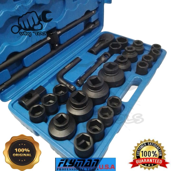 why tool shop FLYMAN USA HEAVY DUTY 26Pcs 3/4 DRIVE SOCKET WRENCH SET ...