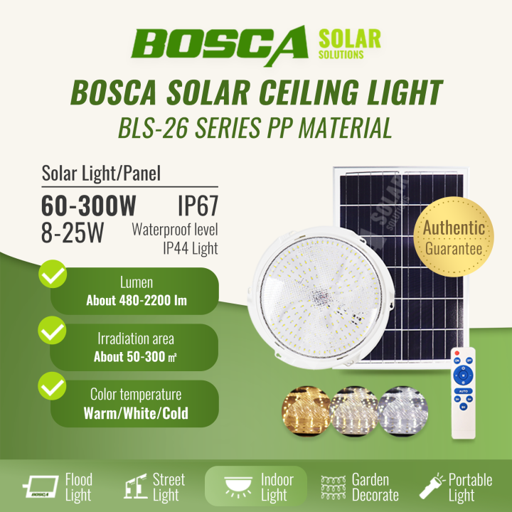 BOSCA Solar Ceiling Lamp Solar Light Ceiling 10-14 inches 60W 100W 200W ...