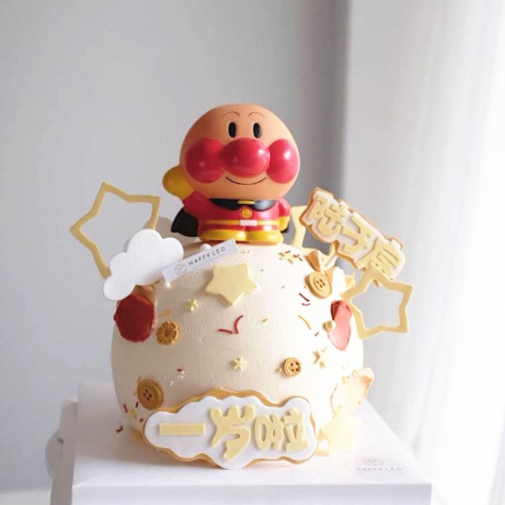 TM 1 Pc Cute Cartoon Anpanman Shaped Birthday Cake Topper Creative ...
