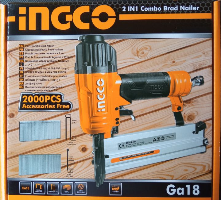 Ingco 2 in 1 Combo Air Brad Nailer ACN50401 | Lazada PH