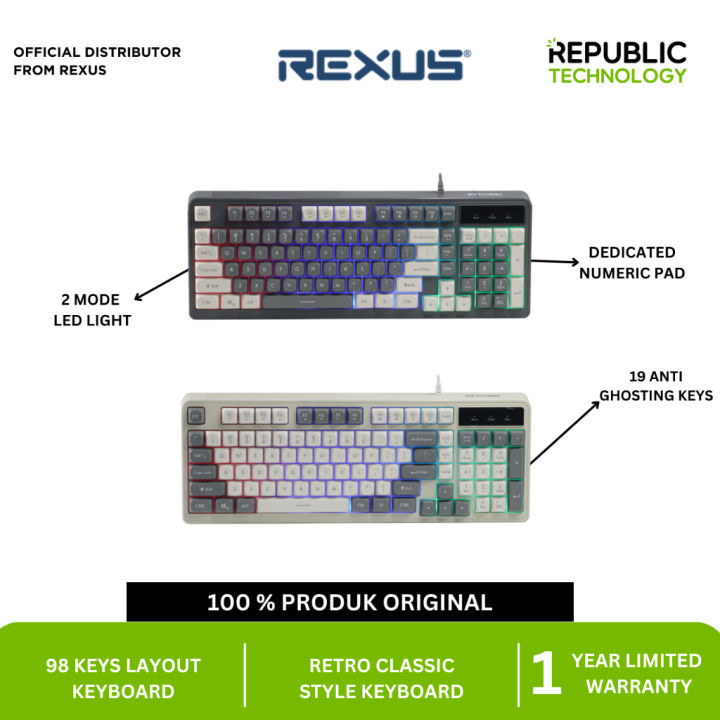 REXUS Keyboard Gaming Battlefire K98M Limited Edition | Lazada Indonesia