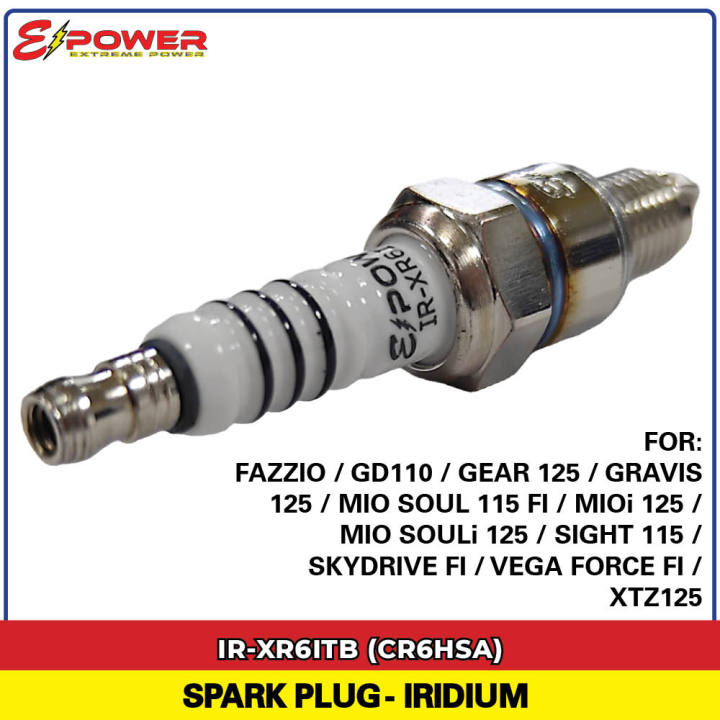 E-Power IR-XR6ITB (NGK CR6HSA) Iridium Spark Plug MIO 125 / GEAR / VEGA ...