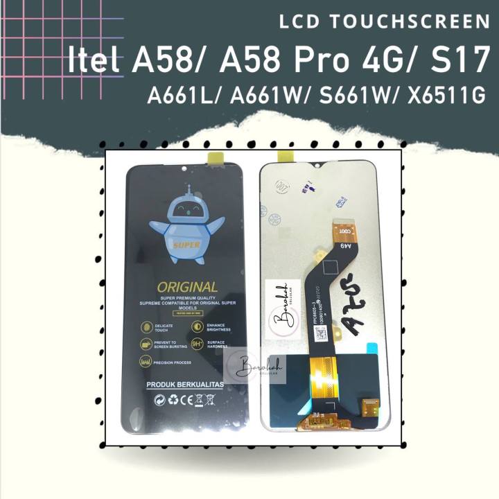 LCD TOUCHSCREEN ITEL A58 / A58 PRO 4G / S17 A661L A661W S661W X6511G ...