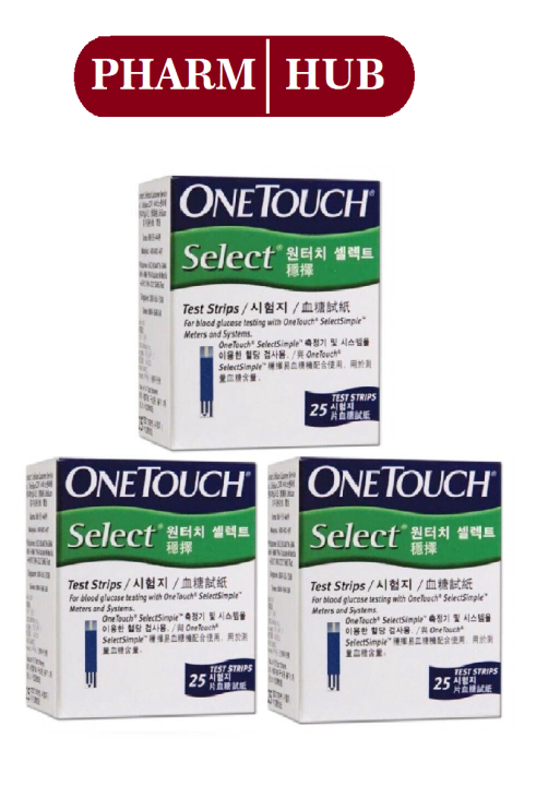 Onetouch Select Test Strip 25 strips x 3 boxes (TRIPLE) (EXP03/2026 ...