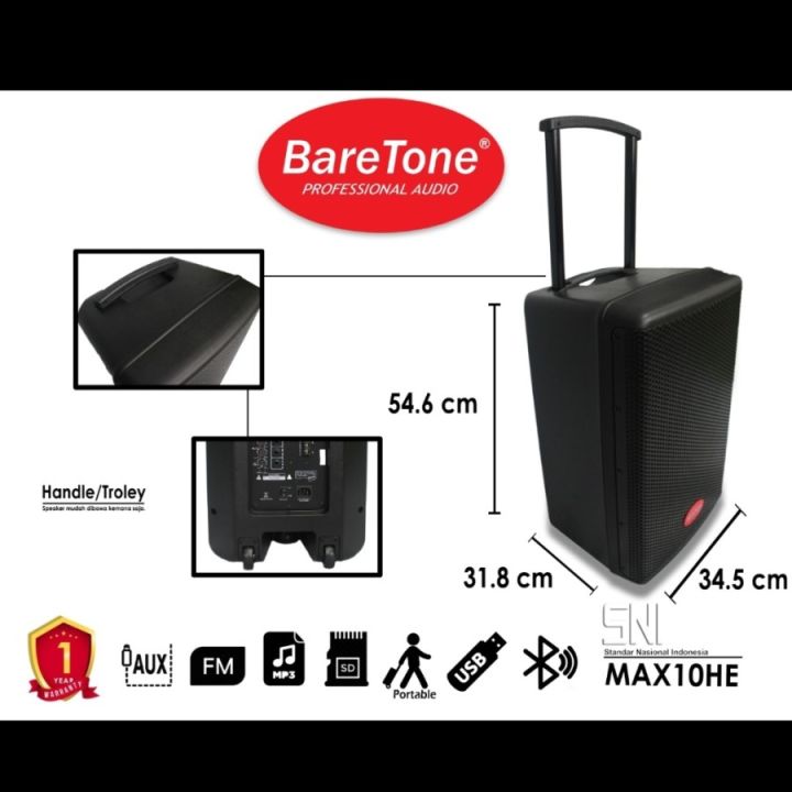 Speaker portable meeting Baretone MAX10HE/MAX 10HE ORIGINAL | Lazada ...