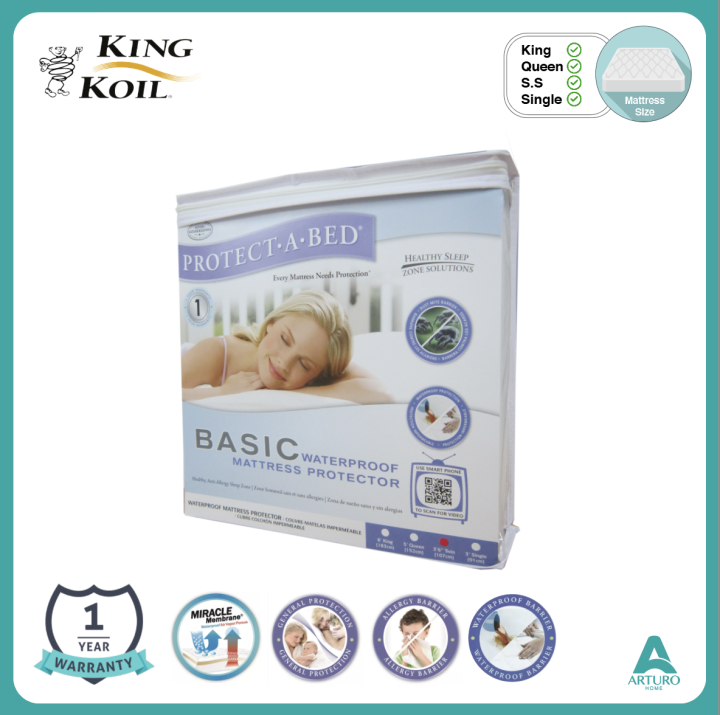 KingKoil Protect A Bed Basic Waterproof Mattress Protector | Lazada