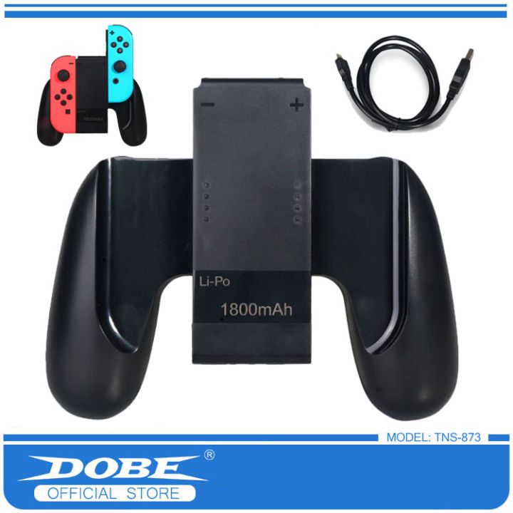 Dobe Nintendo Switch Standard & Oled Joy-Con Handle Grip with Battery 1800mAh Powerbank Type-C ...