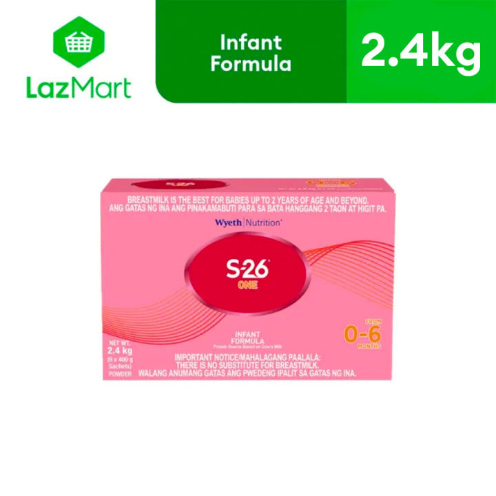 Wyeth® S-26® ONE Infant Formula for 0-6 Months in 2.4kg | Lazada PH