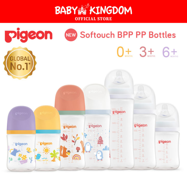 Pigeon SofTouch™ BPP PP Nursing Wide Neck Bottle (160ml/240ml/330ml) (Promo) | Lazada Singapore