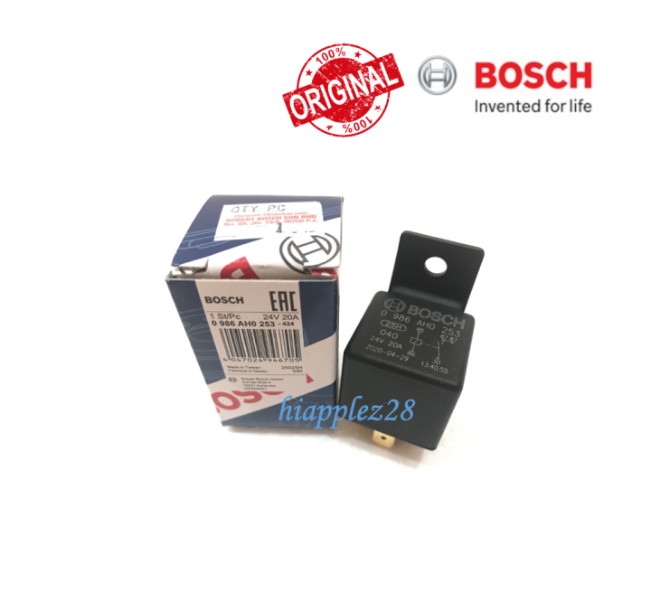 24V 20A 5 Pin Car Relay BOSCH (ORIGINAL) 0986AH0253 | Lazada