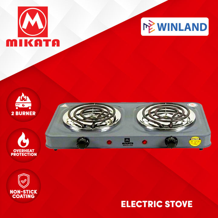 Mikata by Winland Double Burner Stainless Electric Stove 230V 2000W Non ...