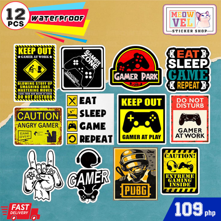 [12 PCS] GAMER Game Stickers #1 | Lazada PH