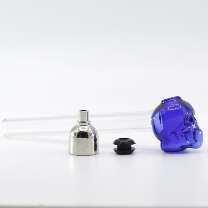 Spot new glass skull pipe foreign trade 125MM cross-border smoking pipe ...