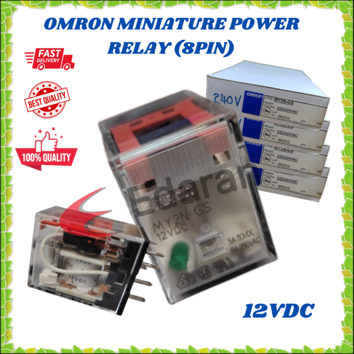 OMRON MY2N-GS MINIATURE POWER RELAY (8PIN) - 24VAC , 240VAC , 12VDC AND ...