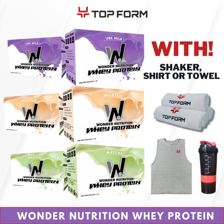 Wonder Nutrition Whey Protein Powder 10 Sachets Per Box 27g | Lazada PH
