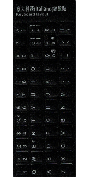 KEYBOARD LAYOUT FOR ITALIANO / TURKISH_Q / JAPANESE / FRENCH & ARIBIC ...