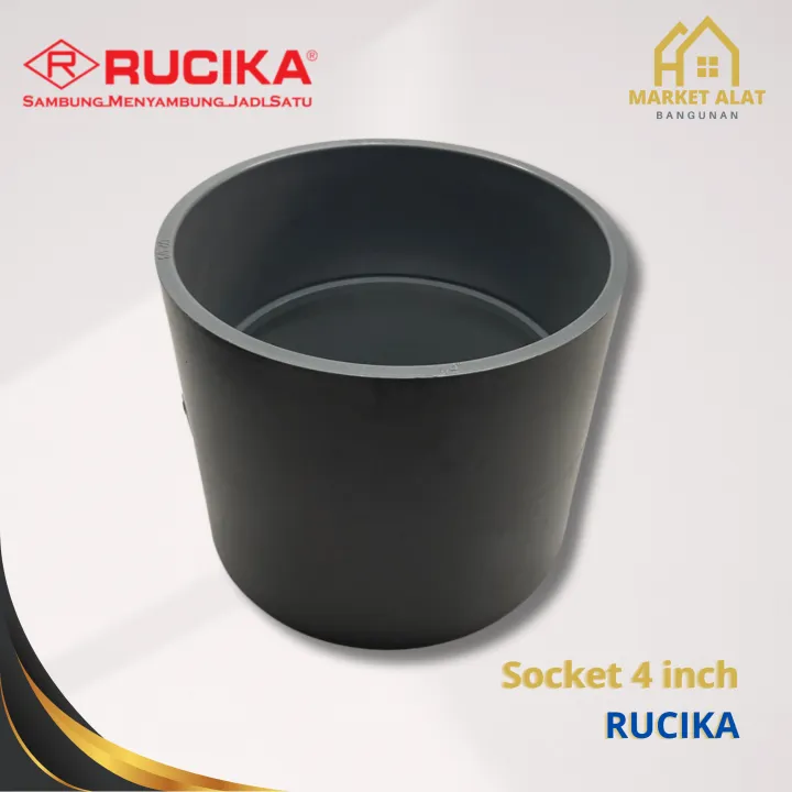 Socket Soket Lurus 4” D RUCIKA / Sambungan Pipa Lurus 4 Inci / Sock ...