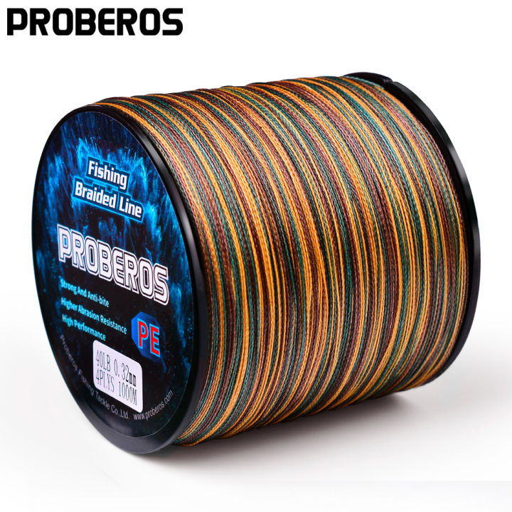 PROBEROS Fishing Line 300M 500M 1000M 4× Pe Line Braided Casting Line 10LB 20LB 30LB 40LB 50LB ...
