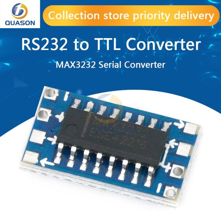 100pcs MCU mini RS232 MAX3232 level to TTL level converter board serial ... 100pcs MCU mini RS232 MAX3232 level to TTL level converter board serial ...