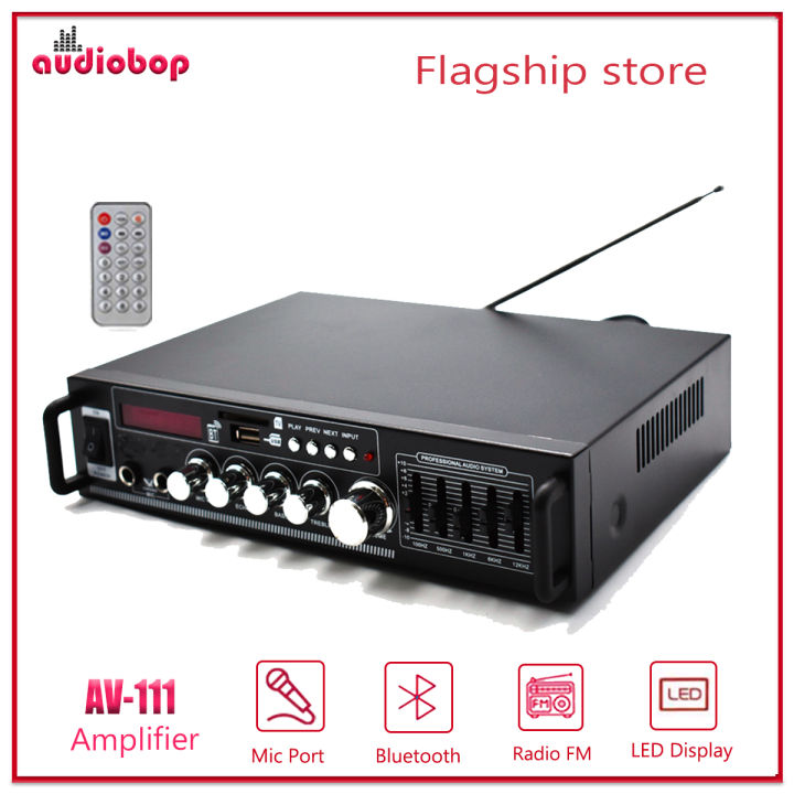 Digital Bluetooth Stereo Audio Amplifier FM Radio WITH Remote Control AV111 | Lazada PH
