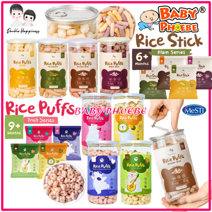 Double Happiness Rice Stick Plain Series / Fruit Series Rice Puff ...