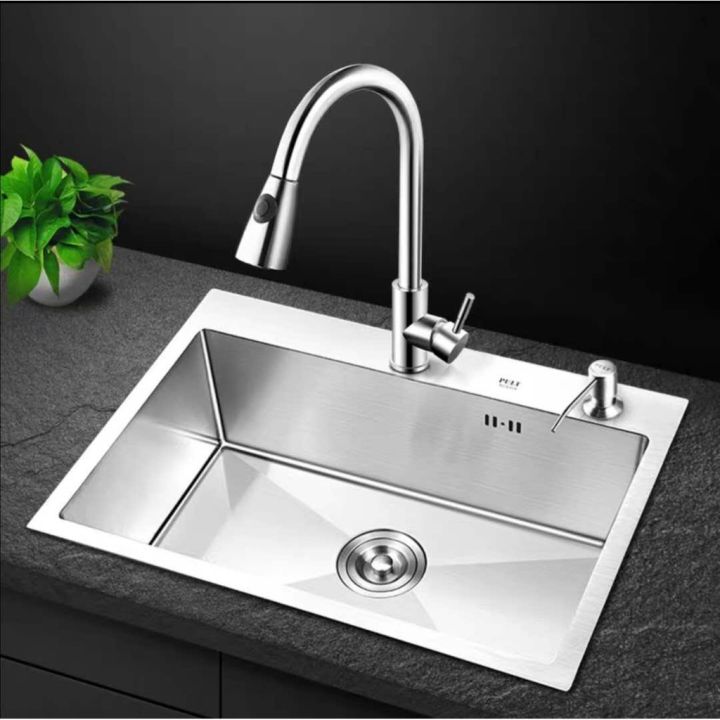 SUS304 stainless steel handmade kitchen sink | Lazada PH