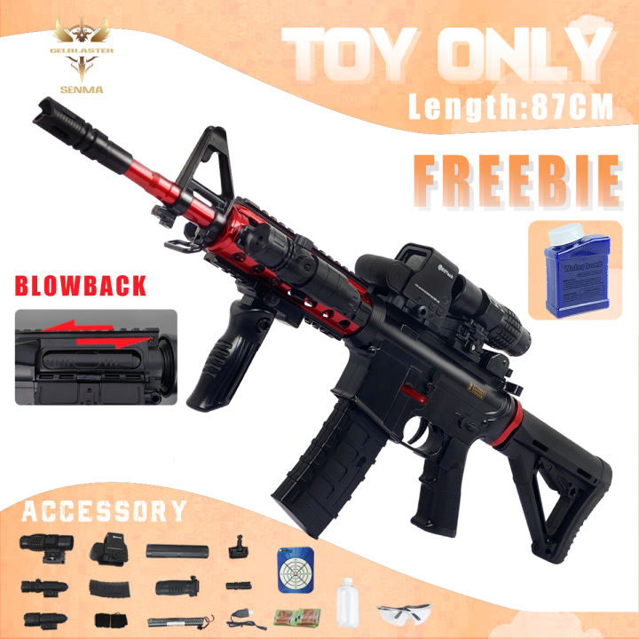 SENMA&TG M4 Blowback Gel Blasters Toy Indoor CQB for Boys Electric Rechargeable Sports Outdoor ...