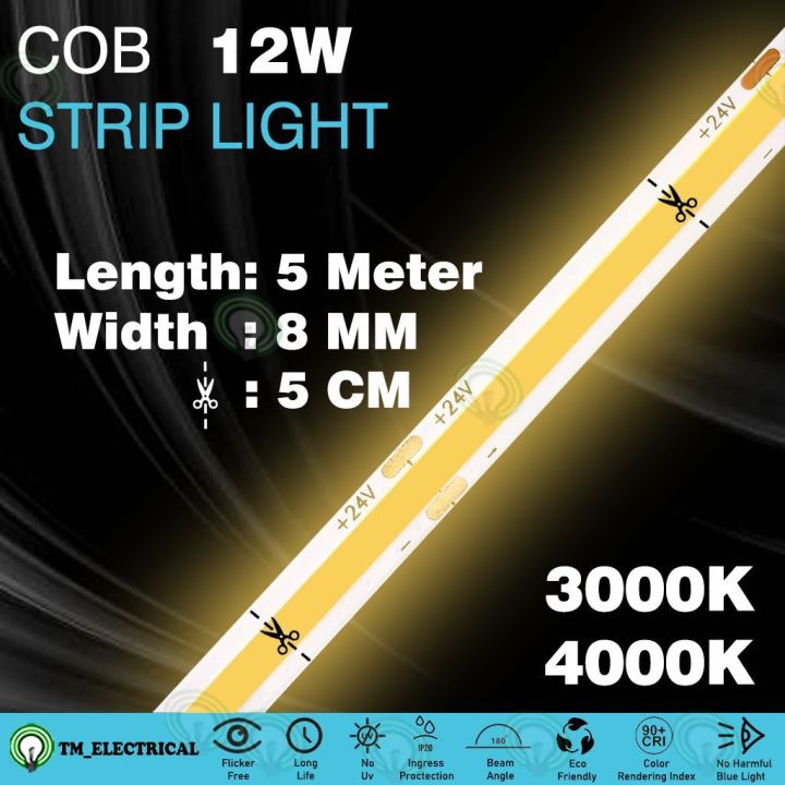 COB STRIP LIGHT/STRIP LIGHT/COB STRIP LIGHT 12W 5M 3000K/COB STRIP ...
